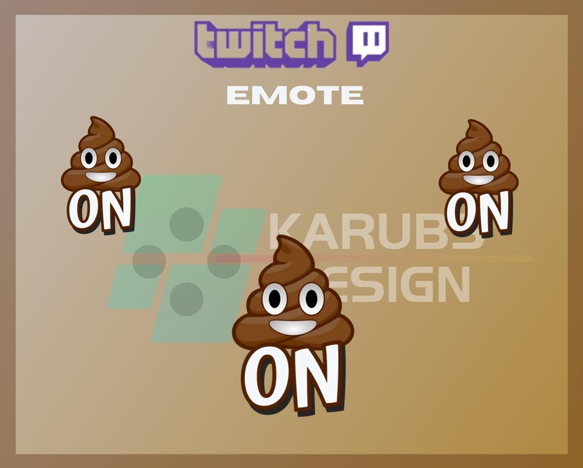 1 Twitch Emote, Poop Emote, Troll Emotes, Poop on Emote, Troll Poop ...
