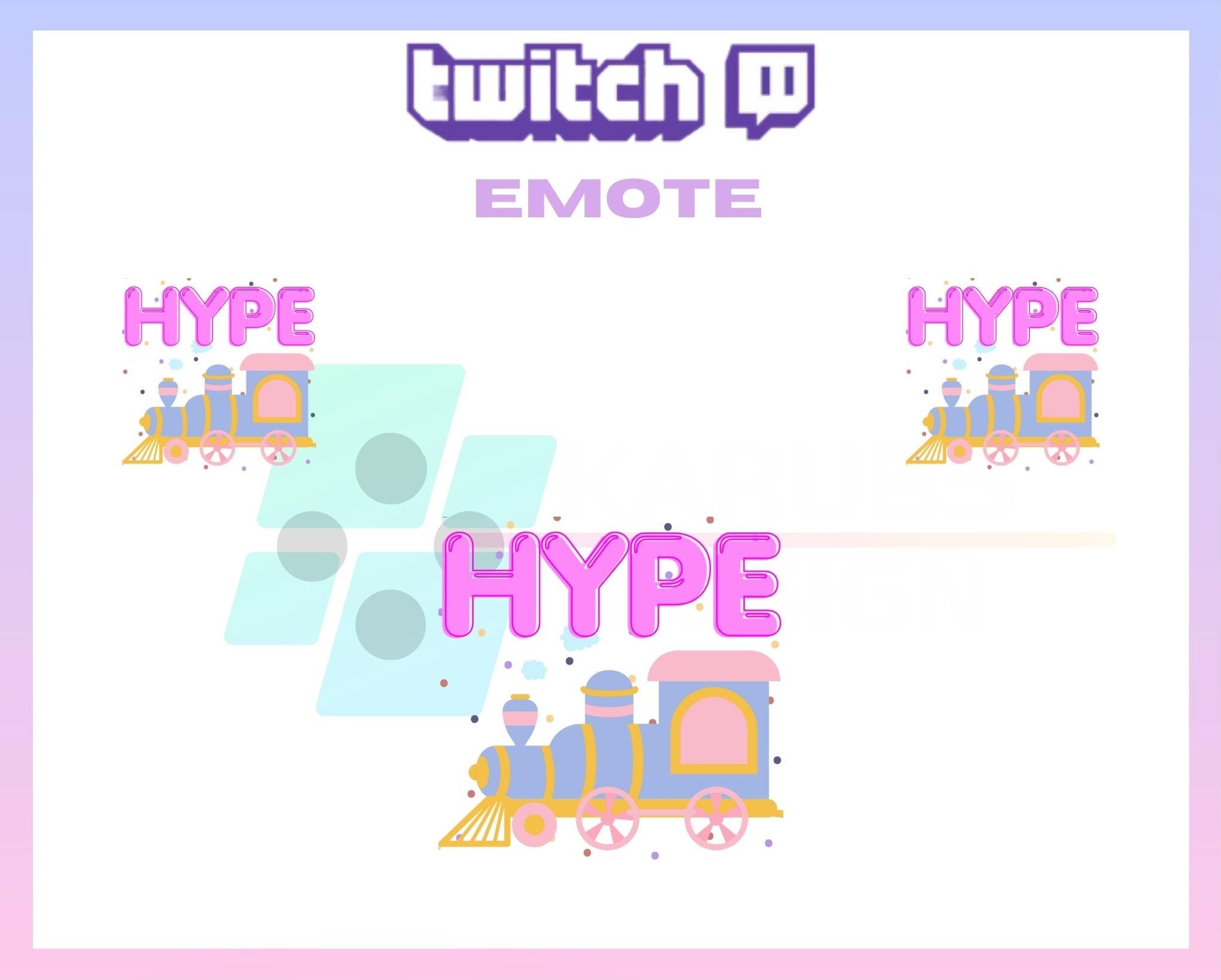 1 Twitch Emote, Hype Train Emote, Hype Emote, Hype Train Emote, Twitch ...