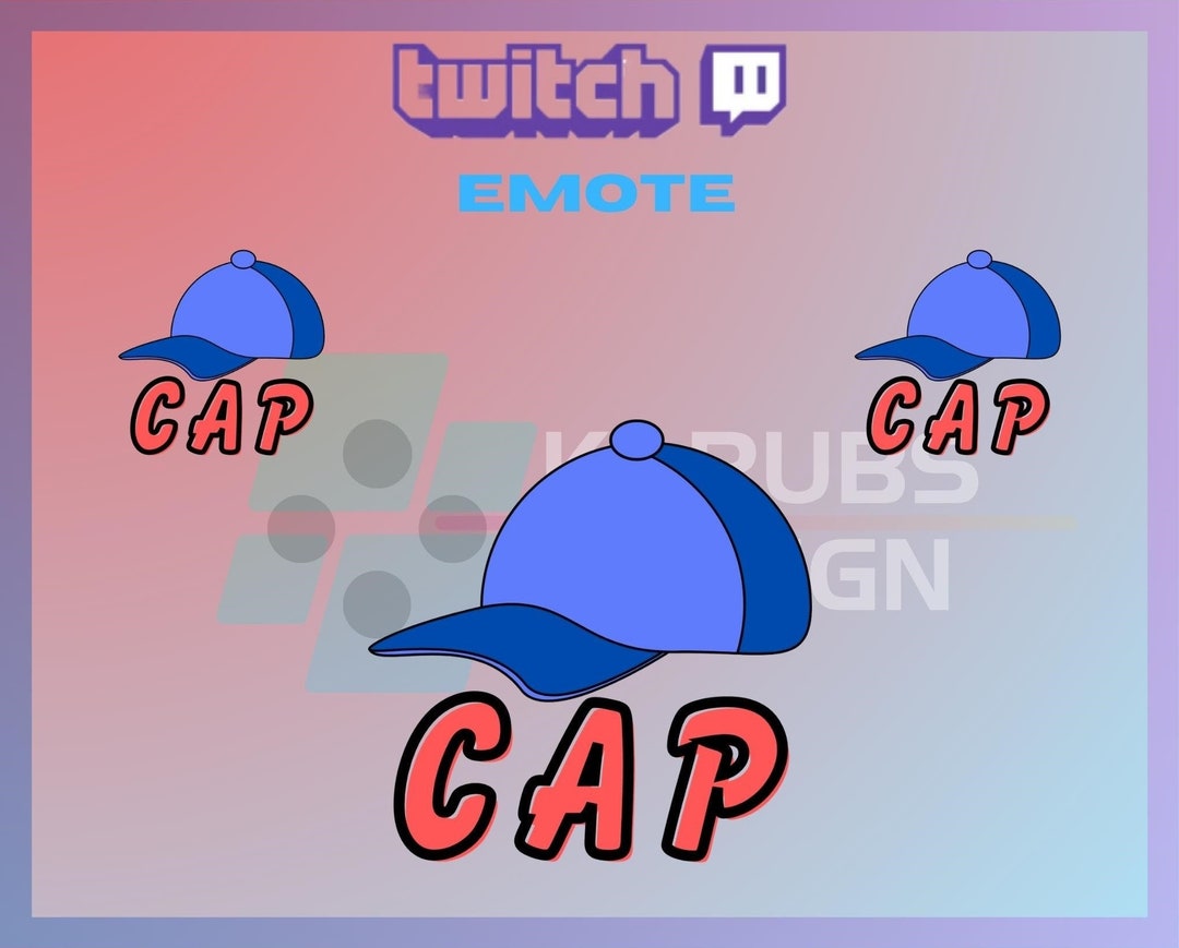 1 Twitch Emotes, Blue Cap Emote, CAP Hat Emote, Funny Emote, Community ...