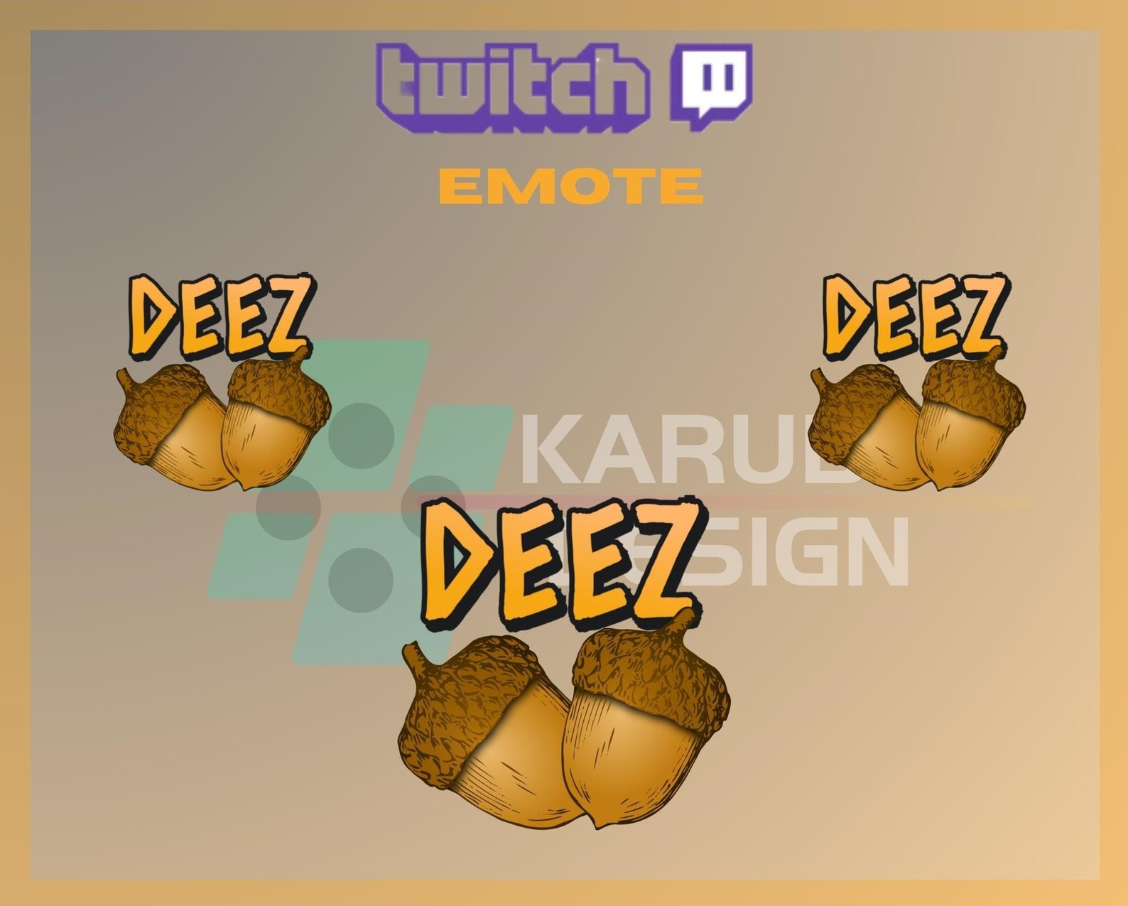 1 Twitch Emote Deez Nuts Emote Funny Emote Nut Emote - Etsy