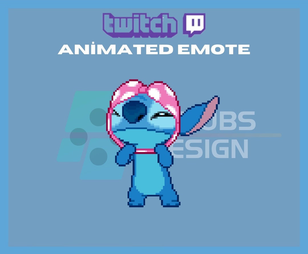 Animated Twitch Emote, Stitch Bra Hat Emote, Stitch Pixel Emote, Cute ...