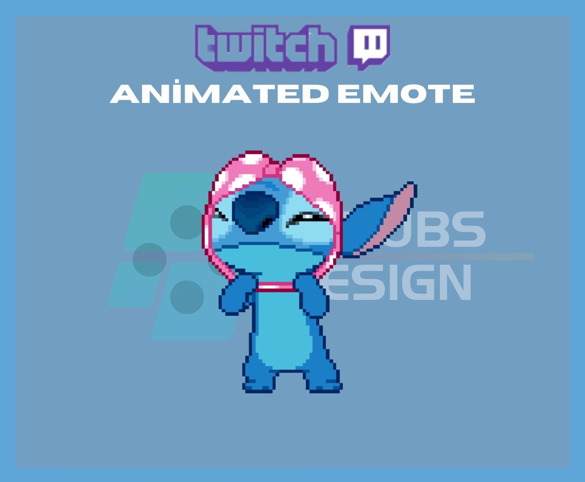 Animated Twitch Emote, Stitch Bra Hat Emote, Stitch Pixel Emote, Cute ...