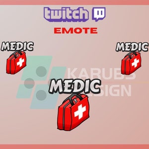 1 Twitch Emote, Medic Bag Emote, Healer Emote, Medic Emote, Heal Emote ...