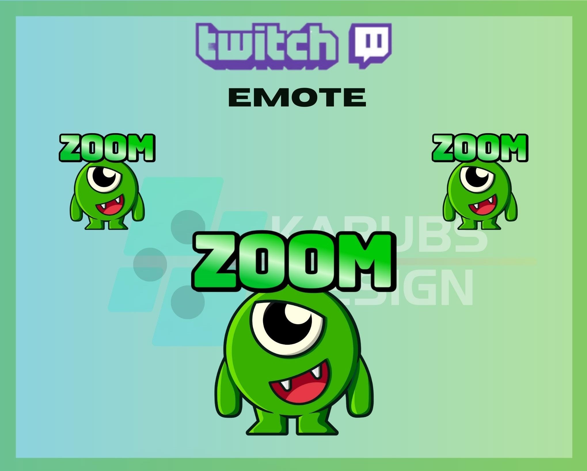 1 Twitch Emote, Zoom Monster Emote, Zoom Emote, Community Emote, Drunk ...