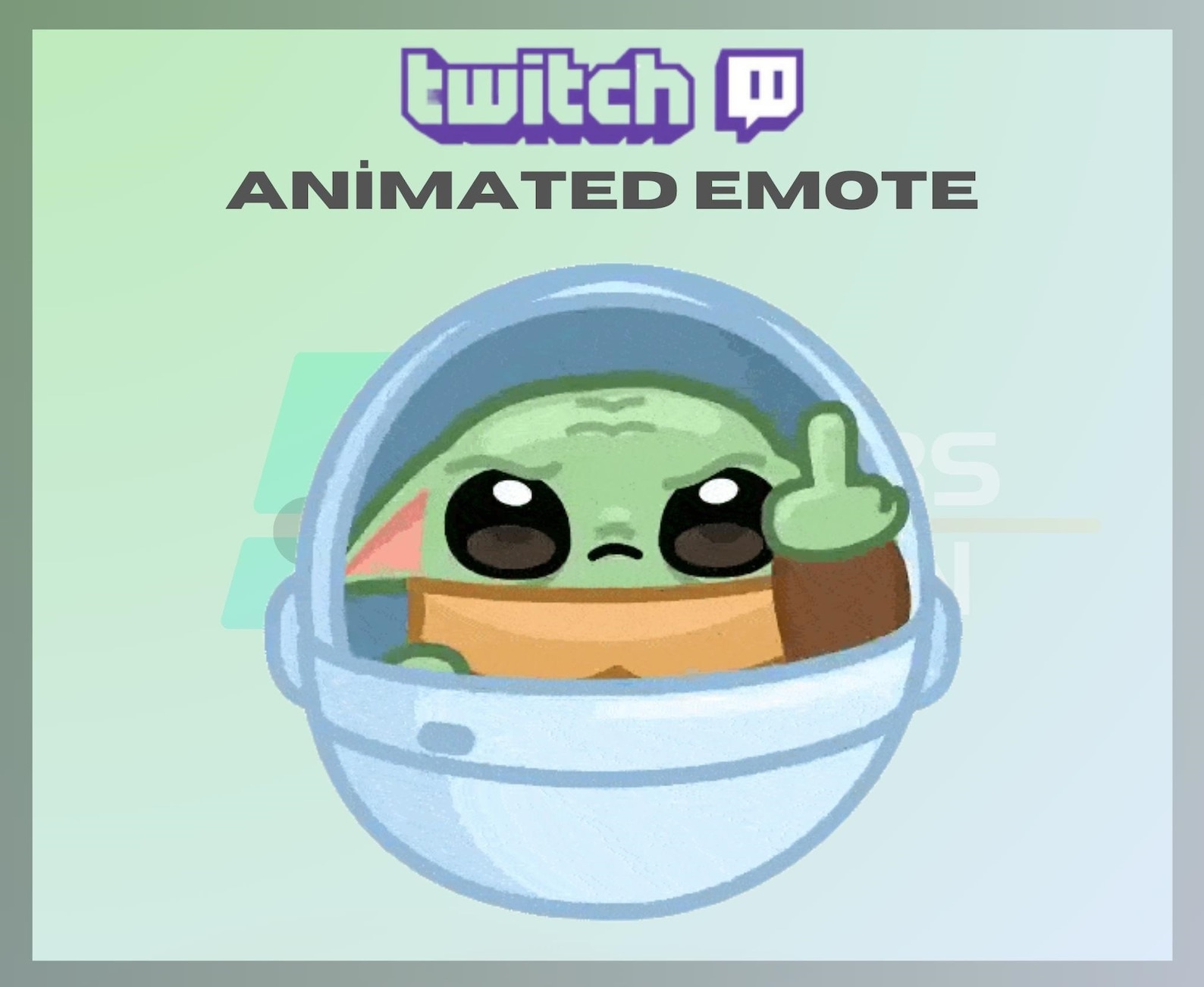 Twitch animado, emoticón de patada, emoticón de Baby Yoda, emoticón de ...