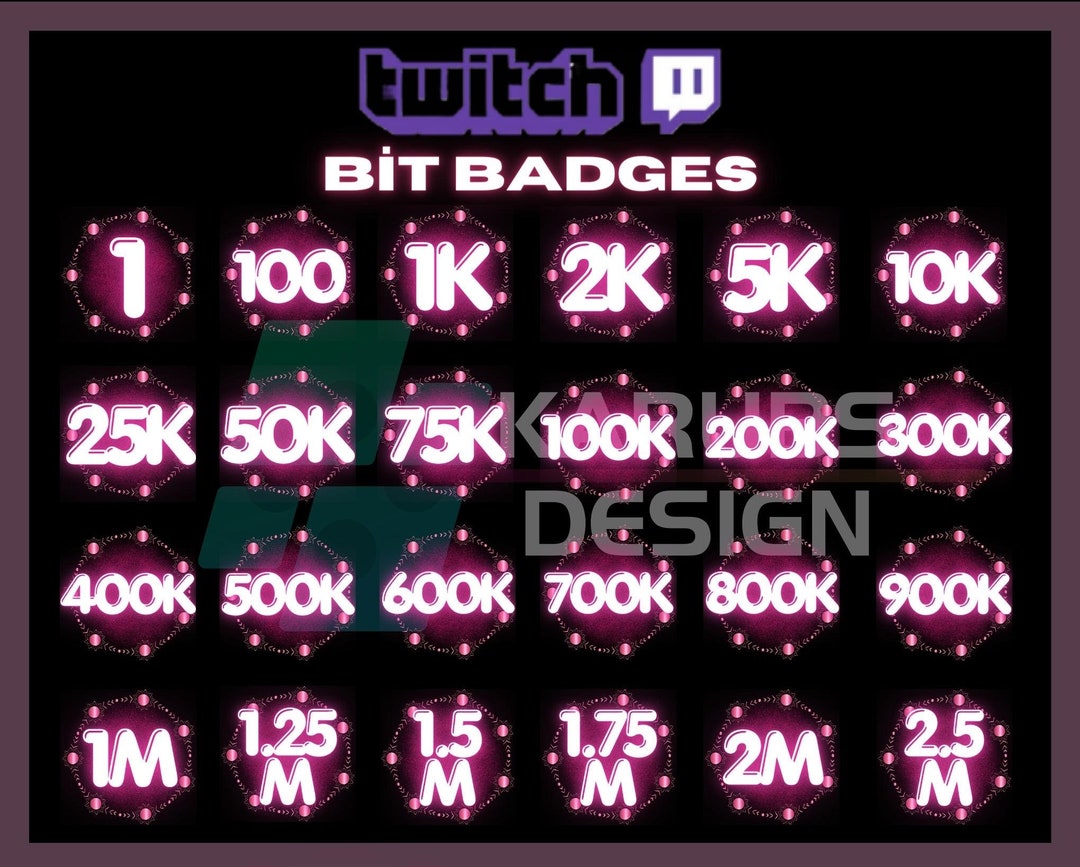 29x Decorative Frame Bit Badges, Pink Neon Bit Badges, Cute Bit Badges ...