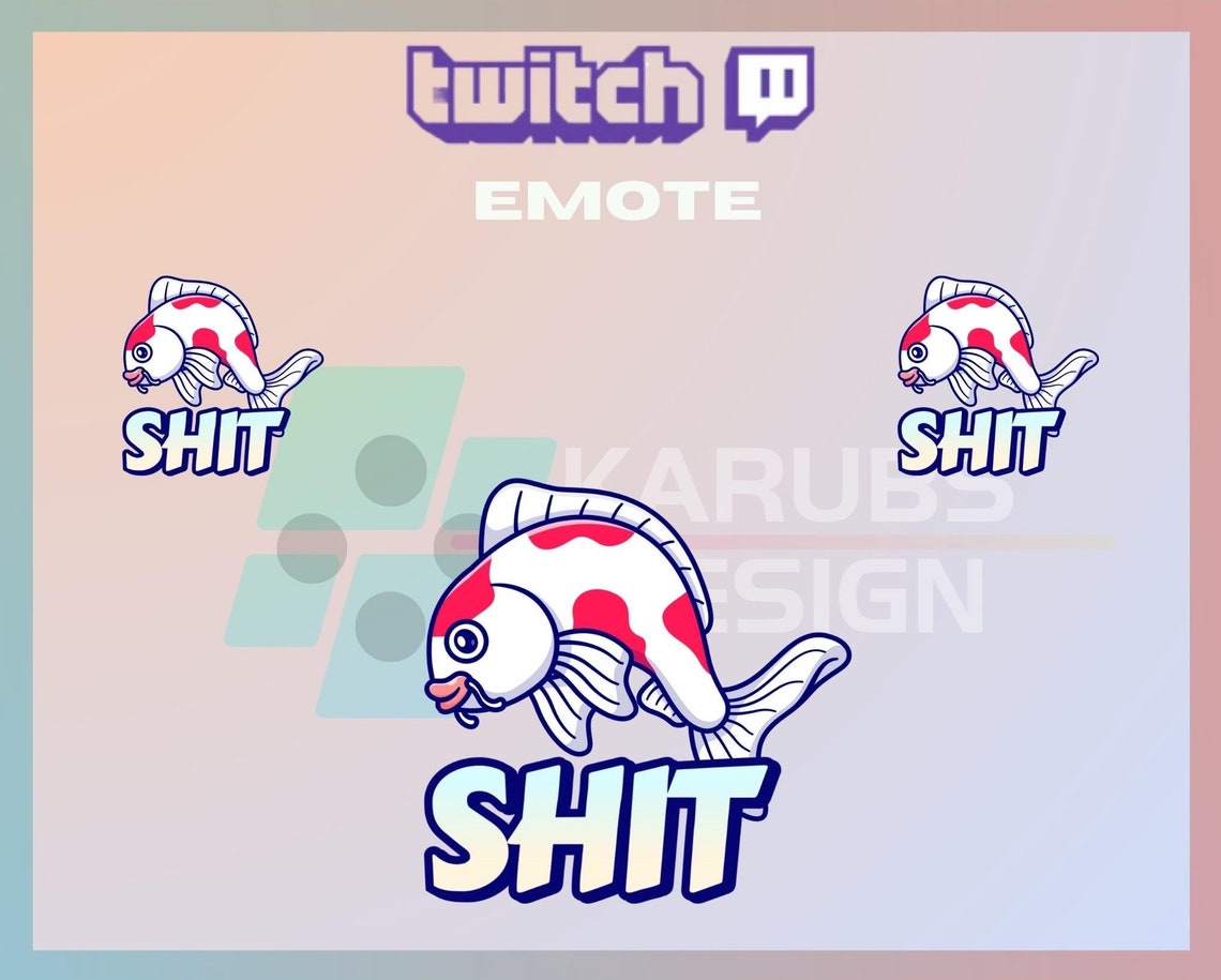 1 Twitch Emote, Fish Shit Emote, Fish Emote, Funny Emote, Animal Emote ...