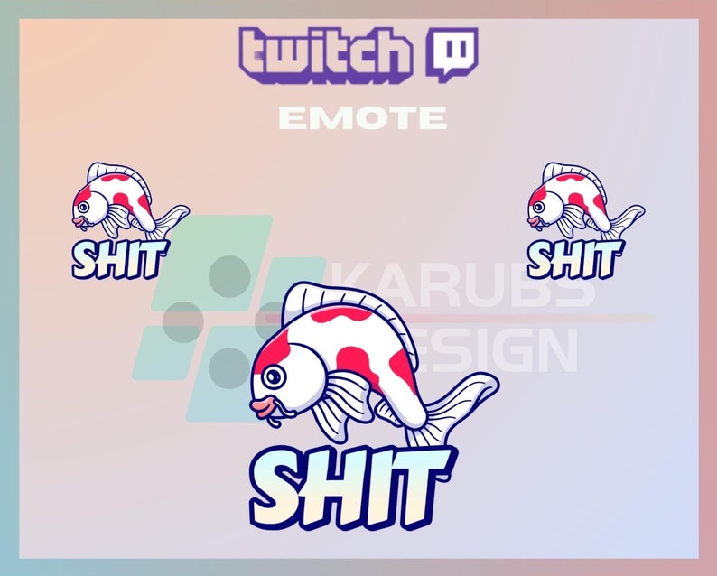 1 Twitch Emote Fish Shit Emote Fish Emote Funny Emote - Etsy