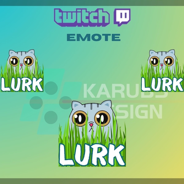 Cat Lurk Emote Twitch - Etsy