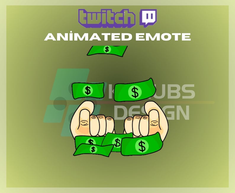Animated Twitch Emote, Donation Emote, Dono Emote, Donate Emote, Money ...