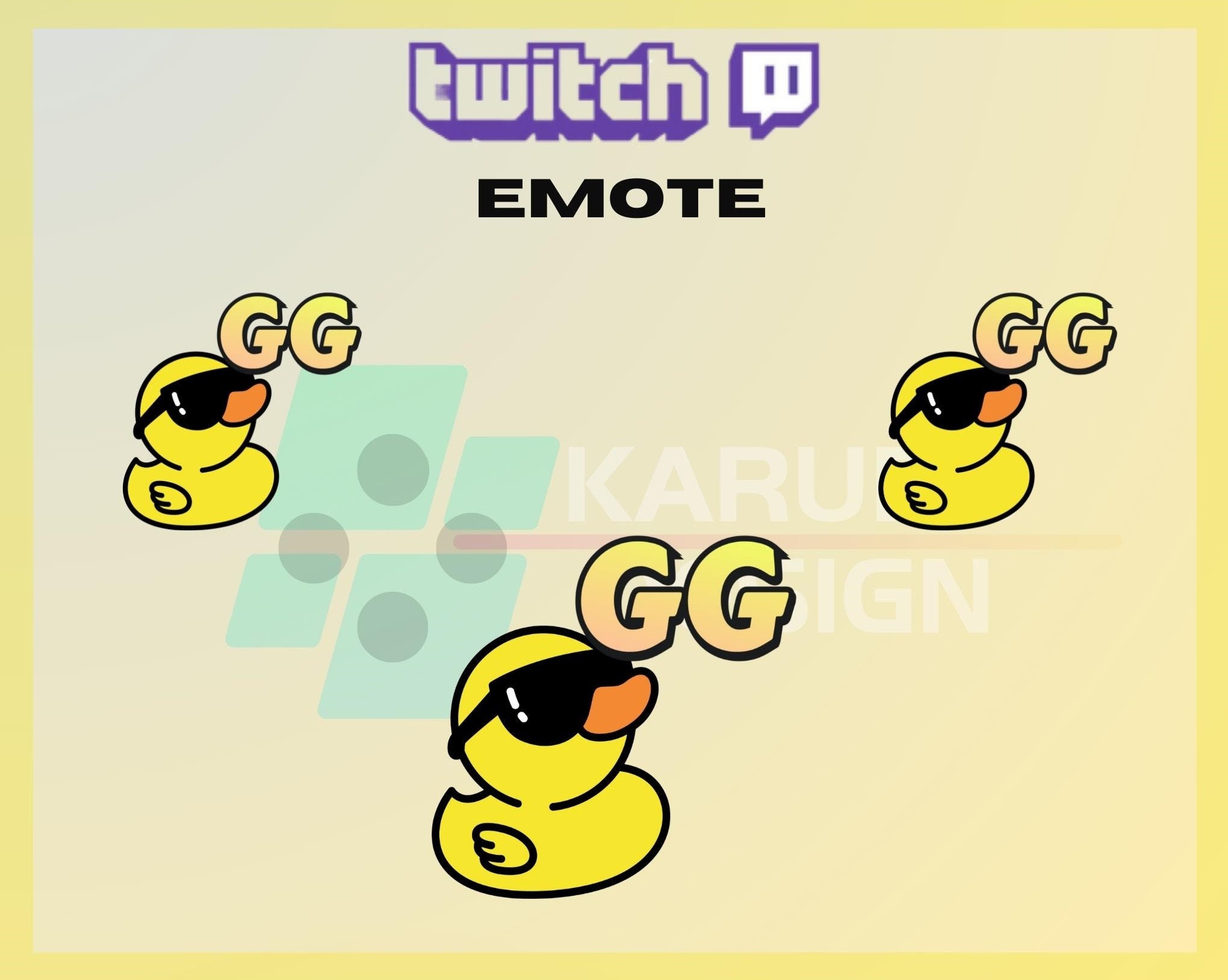 1 Twitch Emotes, GG Duck Emote, GG Duck Emoji, Gg Emote, Cool ...