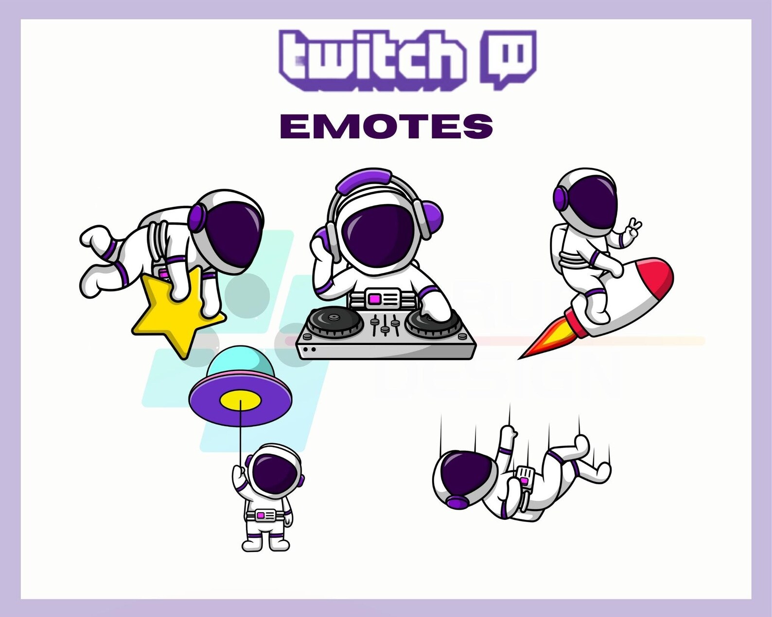 30 Twitch Emotes, Astronaut Emote Pack, Space, Dab,astronaut,planets ...