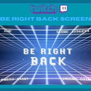 Animated Twitch Be Right Back Screen, 8-bit Retro Video Game, Arcade ...