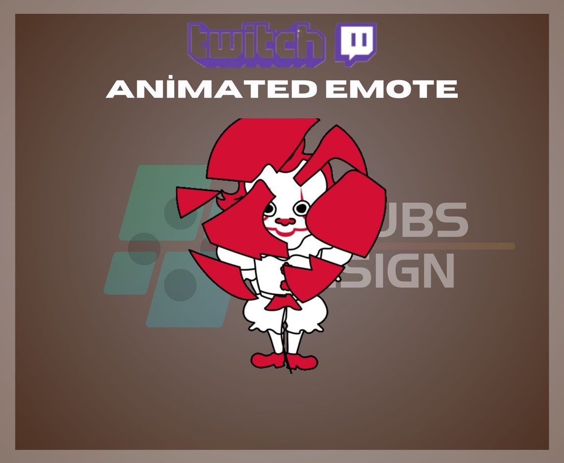 Animated Twitch Emote, Pennywise Emote, Cute Emote, Creepy Clown Emote ...