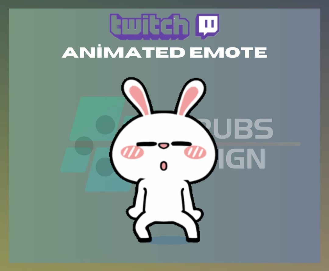 Animated Twitch, Kick Emote, Dancing Bunny Emote, Crazy Dance Emote, Cute, Kawaii, for Streamers ...