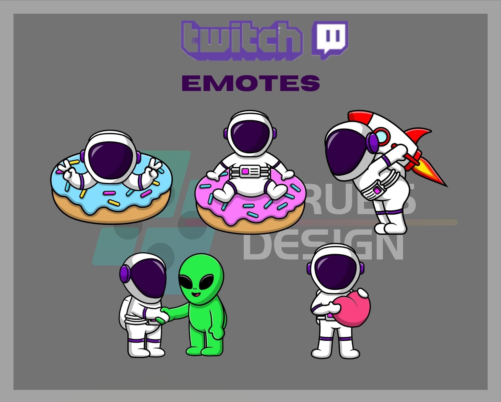 30 Twitch Emotes, Astronaut Emote Pack, Space, Dab,astronaut,planets ...