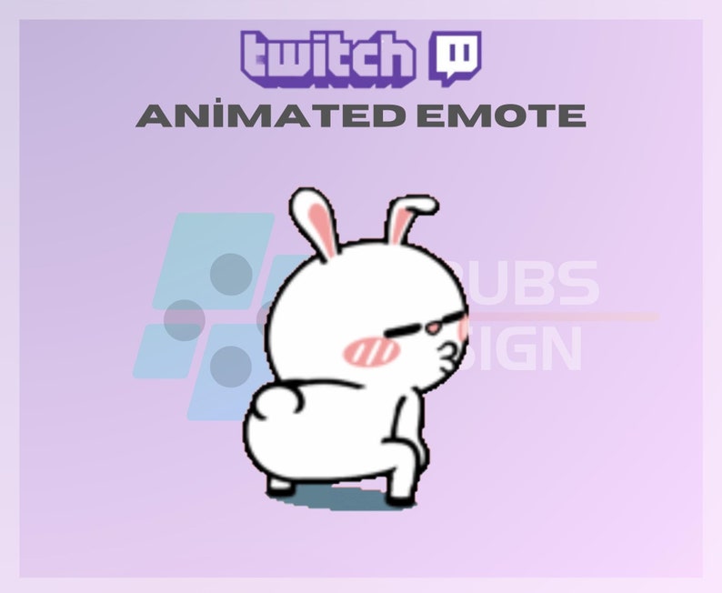 Emote animado de Twitch, Emote de conejito Twerk, Emote animal, Emote ...