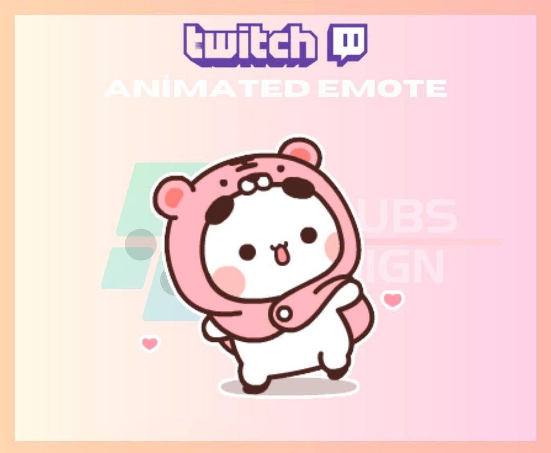 Animated Twitch, Kick Emote, Twirl Pink Bear Emote, Cute Bear Emote ...