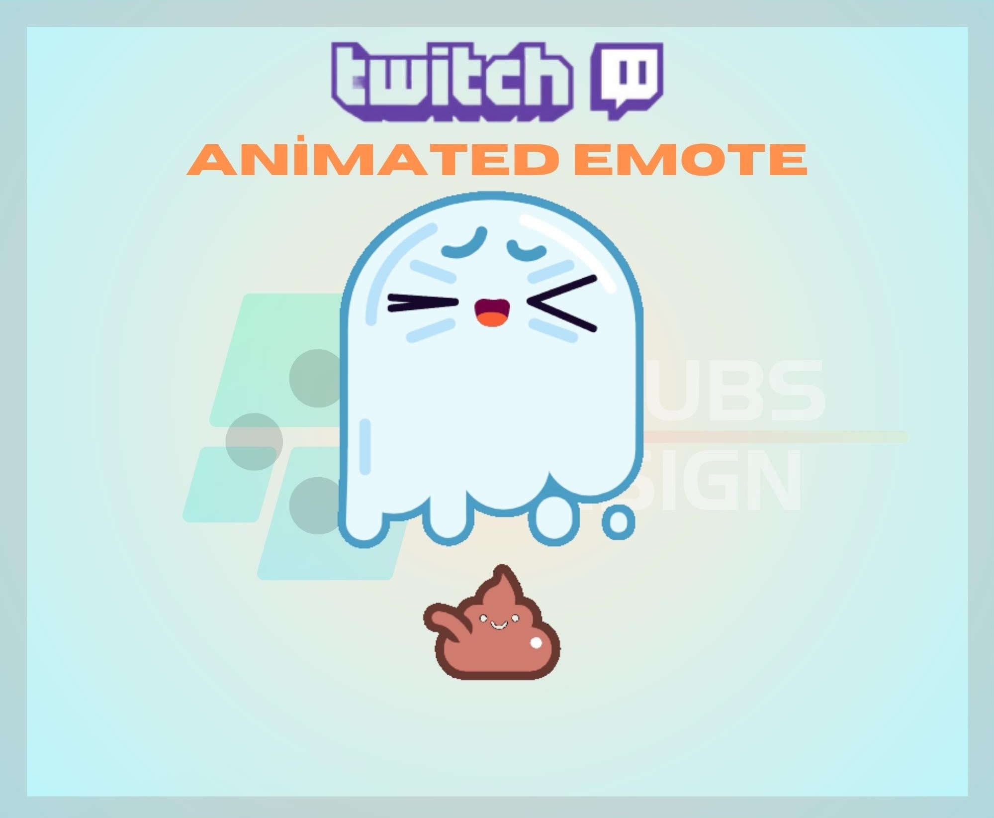 Animated Twitch Emote, Pooping Ghost, Cute Emote, Poop Emote, Pee One's ...
