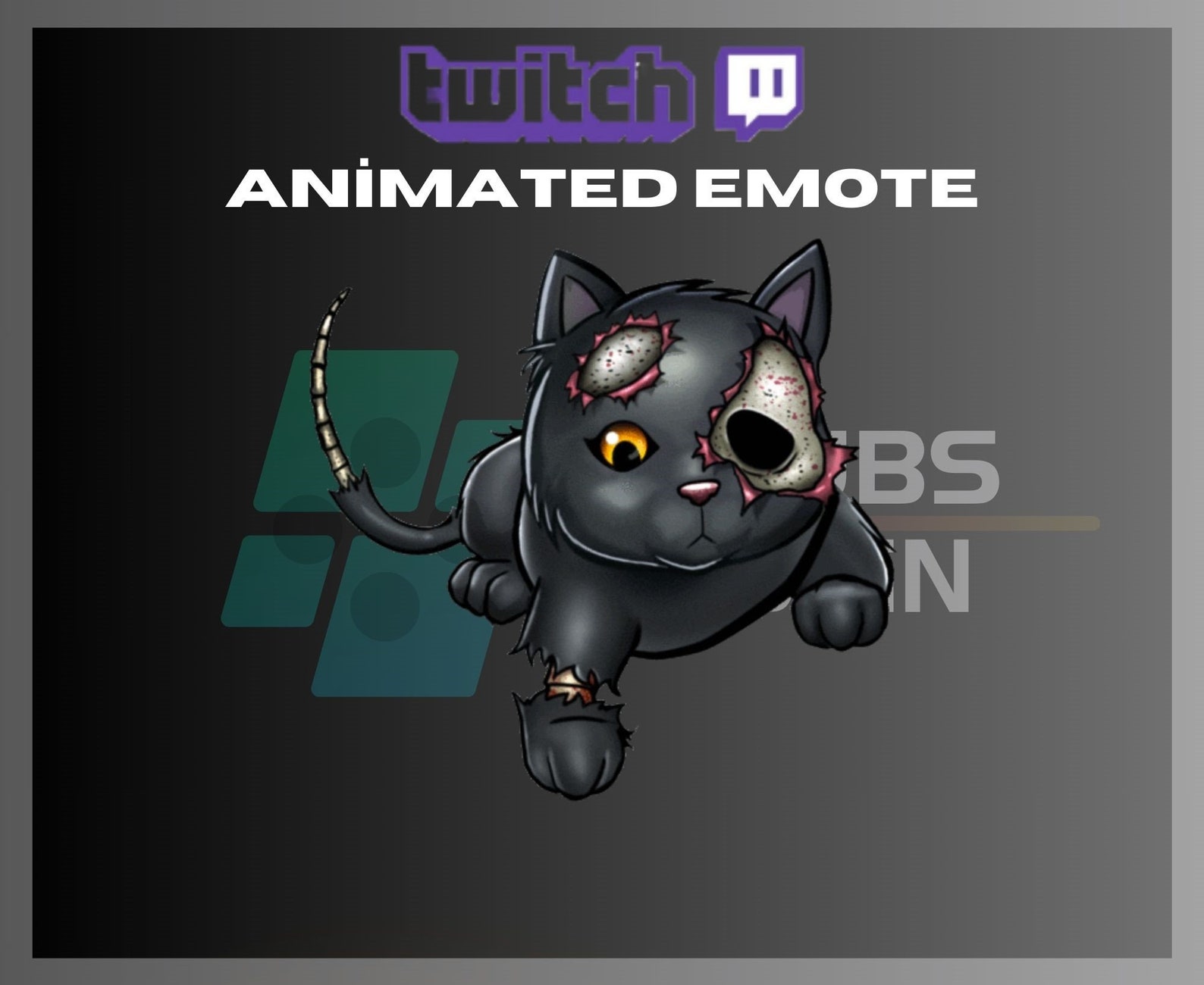 Animated Twitch Emote, Cat Emote, Zombie Emote, Scary Emote, Halloween ...