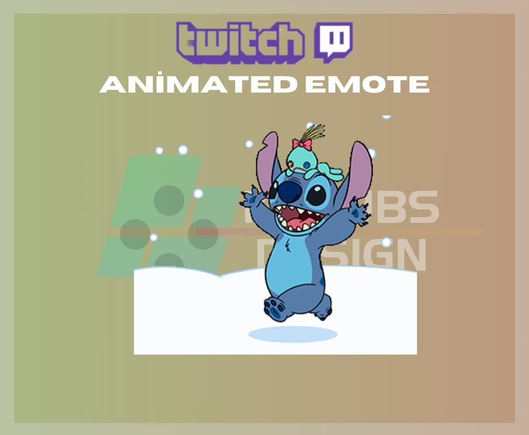 Animated Twitch, Kick Emote, Christmas Stitch Emote, Snowy Stitch Emote ...