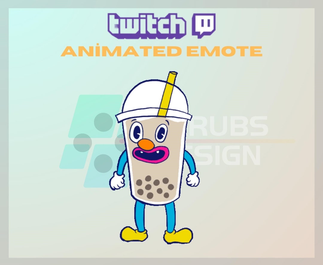 Animated Twitch, Kick Emote, Dancing Bubble Tea Emote, Cute Emote ...