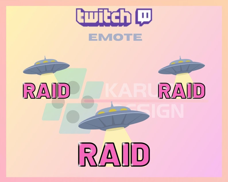 1 Twitch Emote, Alien Raid Emote, Ufo Emote, Raid Emote, Alien Emote ...