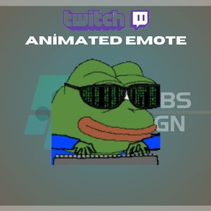 Animated Twitch Emote, Hacker Frog Emote, Cute Emote, Pepe Emote, Cool ...