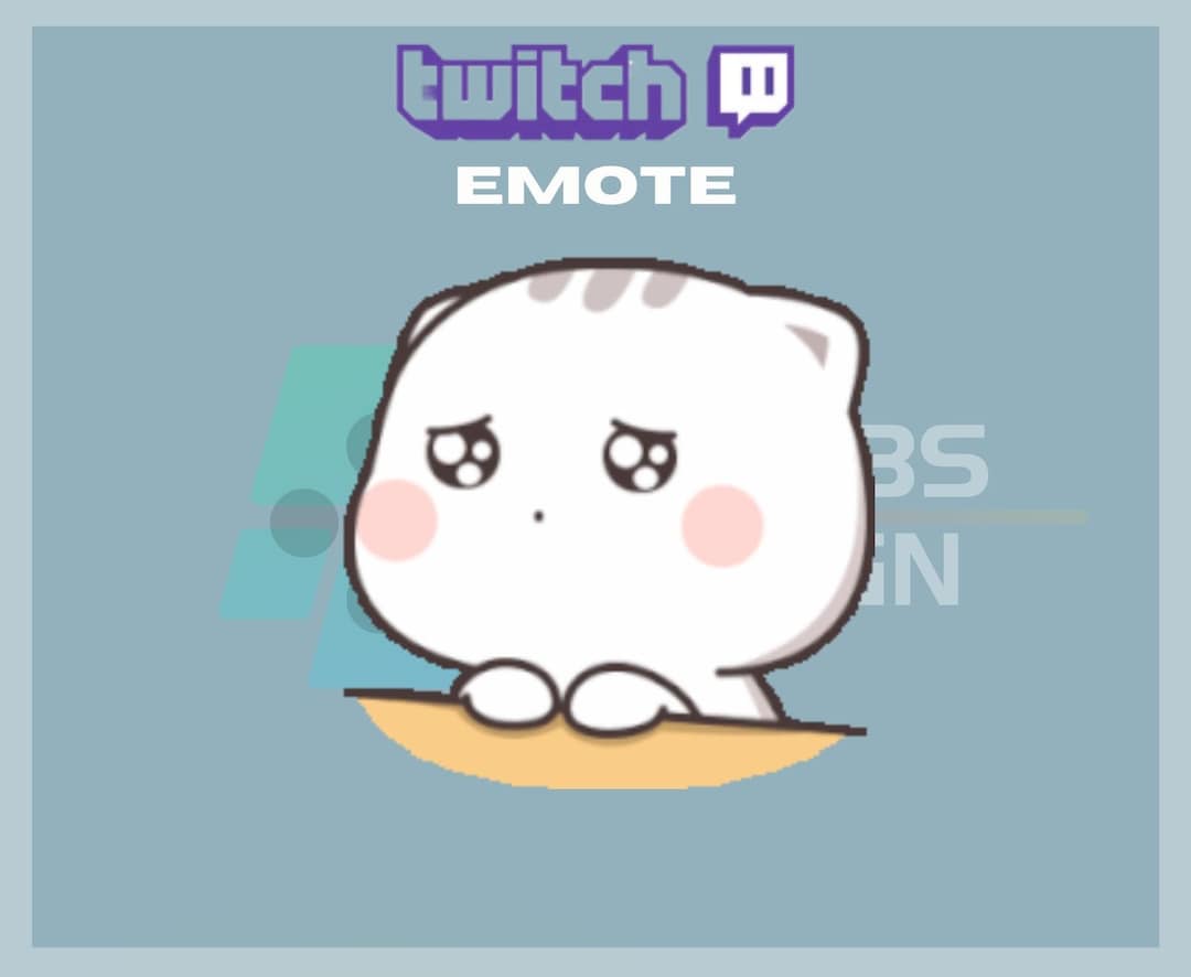 Animated Twitch, Kick Emote,sad Cat Emote, Crying Cat Emote, up Set ...
