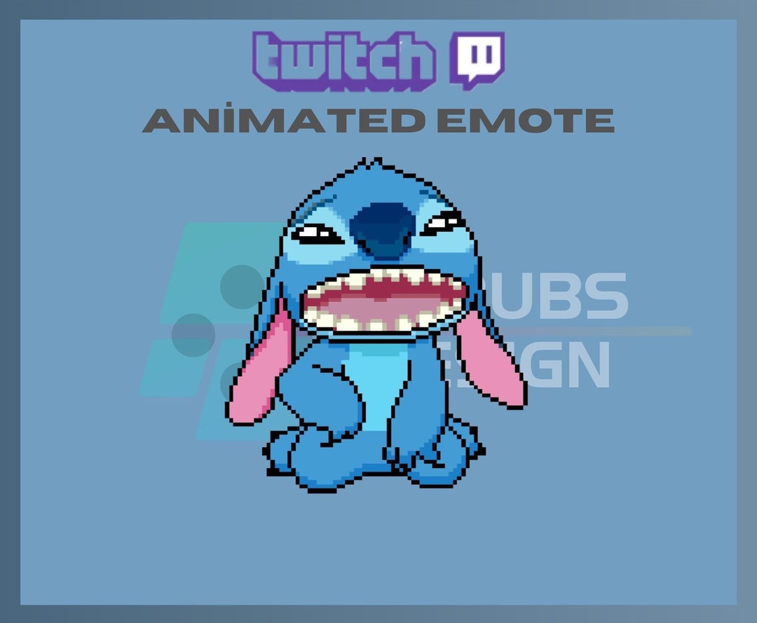 Animated Twitch Emote, Stitch Sad Emote, Pixel Emote, Cute Emote, Sad ...