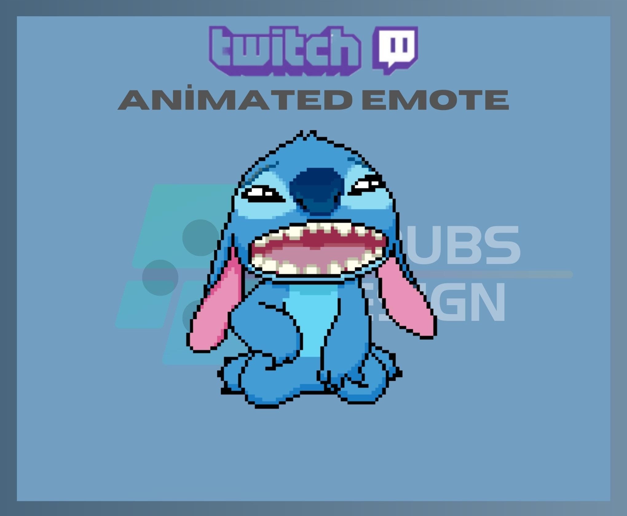 Animated Twitch Emote, Stitch Sad Emote, Pixel Emote, Cute Emote, Sad ...