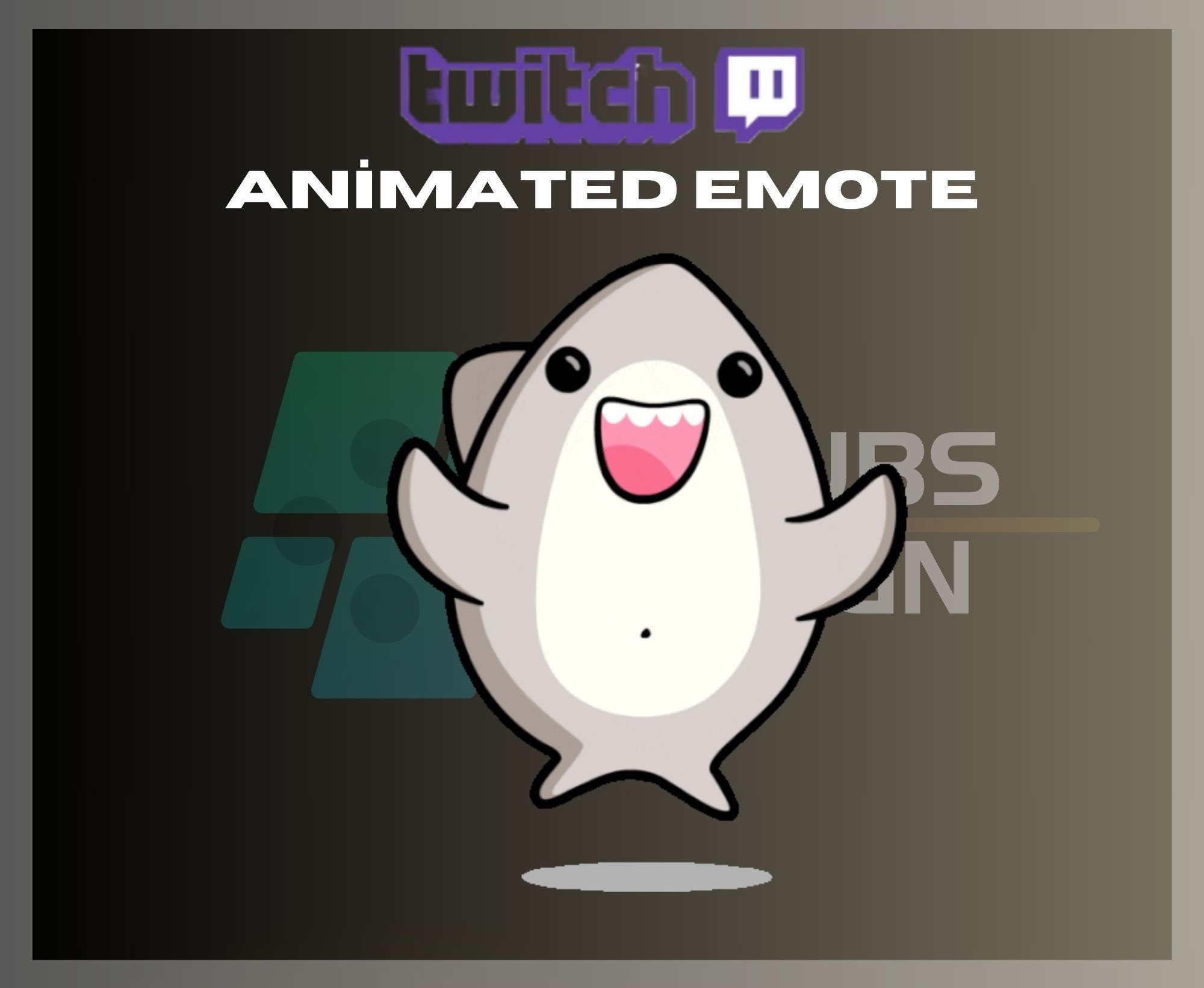 Animated Twitch Emote, Shark Emote, Cute Emote, Happy Emote, Baby ...