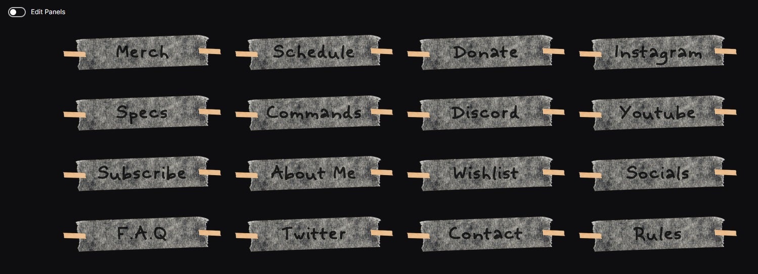 16x Twitch Panels Pack Paper Note Panels, Note Paper, Cute, İnteresting ...