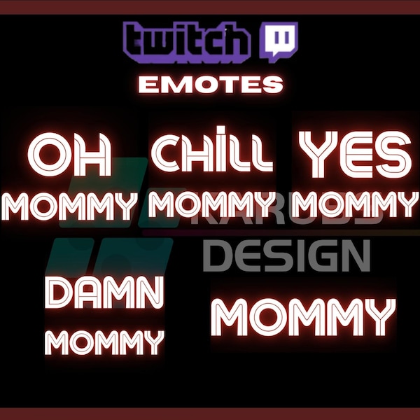 28 Twitch Emotes, Pink Text Emote, Emote Bundle, Bubble Letter Emote ...