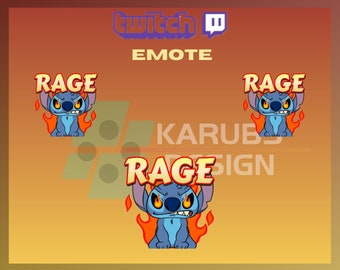 1 Twitch Emote, Stitch "gg" Emote, Cute Blue Stitch Emote, Discord ...