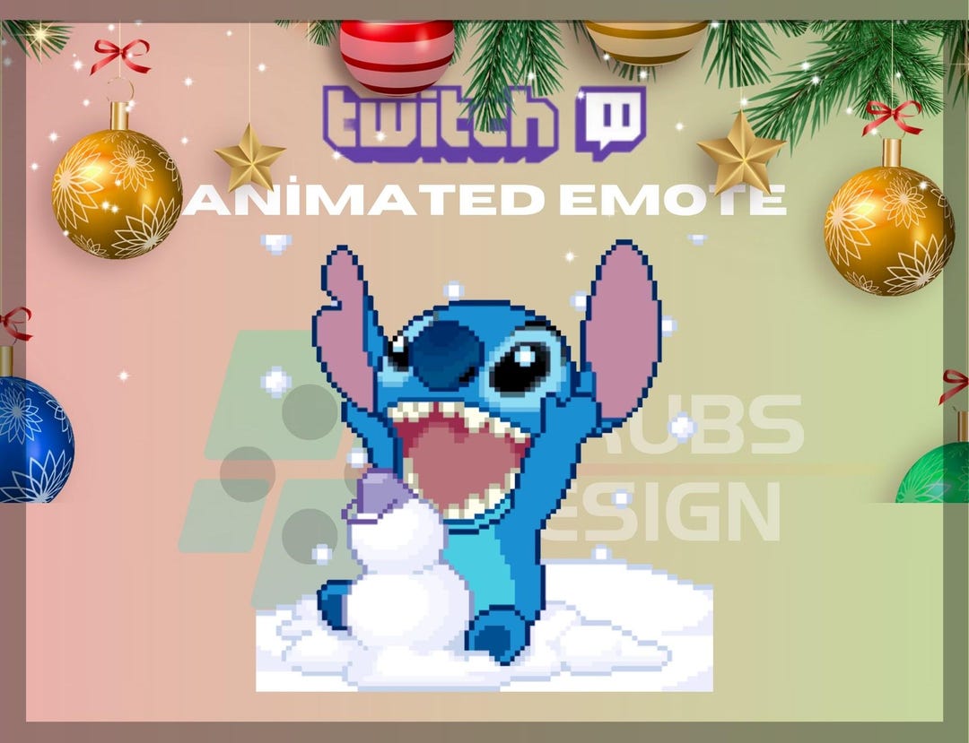Animated Twitch, Kick Emote, Christmas Stitch Emote, Snowman Emote ...