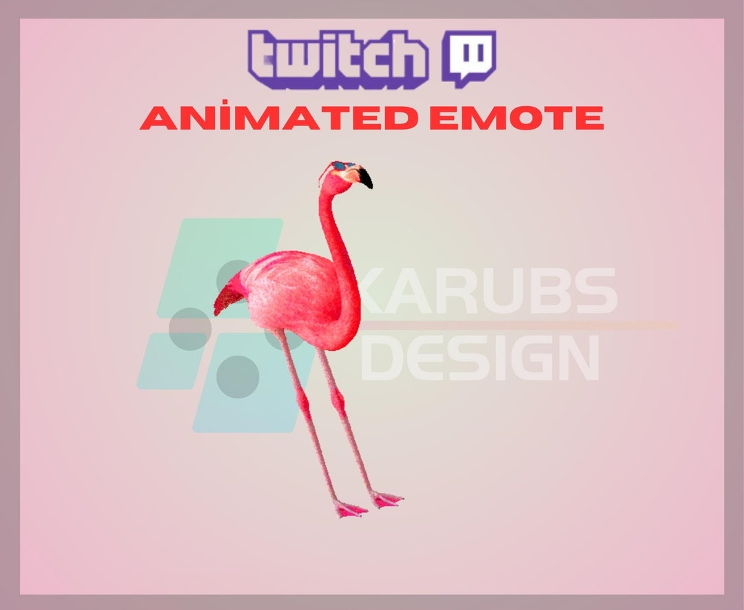 Animated Twitch, Kick Emote, Dancing Flamingo Emote, Cute Emote, Animal ...