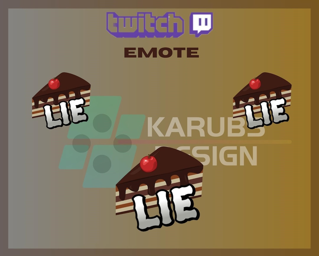 1 Twitch Emote, Cake is A Lie Emote, Lie Emote, Cake Emote, Community ...