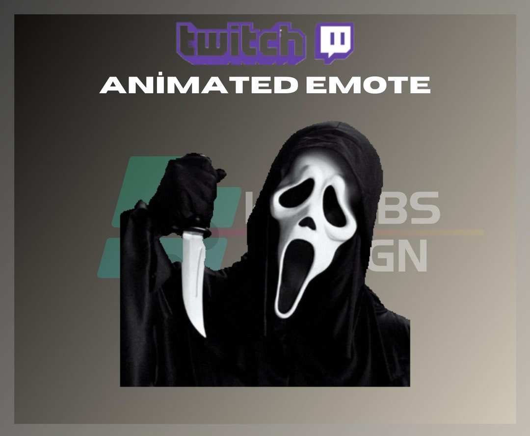 Animated Twitch Emote Ghost Face Emote Scream Emote Fear - Etsy