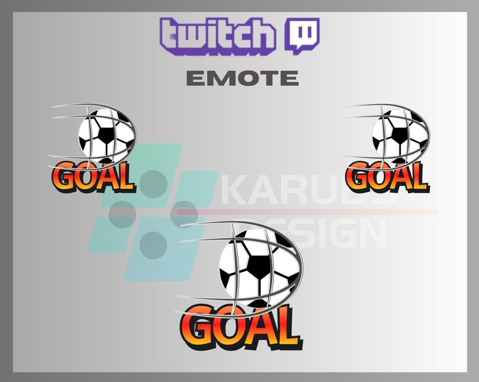 1 Twitch Emote Goalll Soccer Emote Football Emote Sport - Etsy