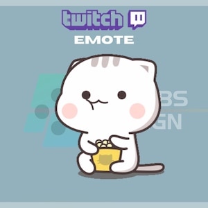 Animated Twitch, Kick Emote, Cat Eating Emote, Popcorn Emote, Cute ...