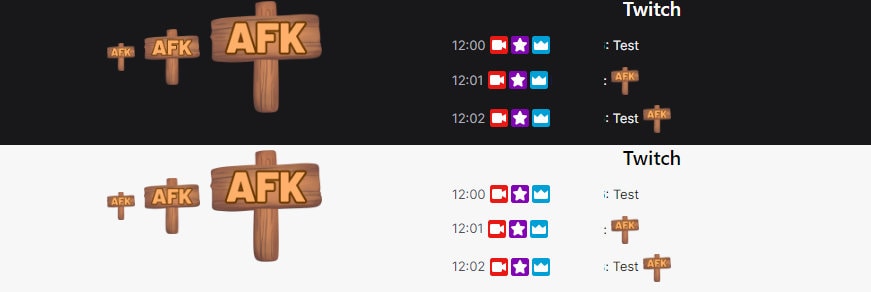 1 Twitch Emote, AFK Sign Emote, Away From Keyboard Emote,afk Emote ...