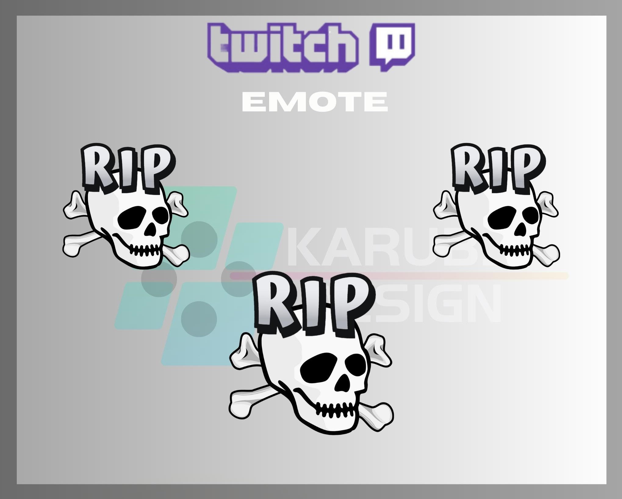 1 Twitch Emote RIP Skull Emote Death Emote RIP Emote Skull - Etsy