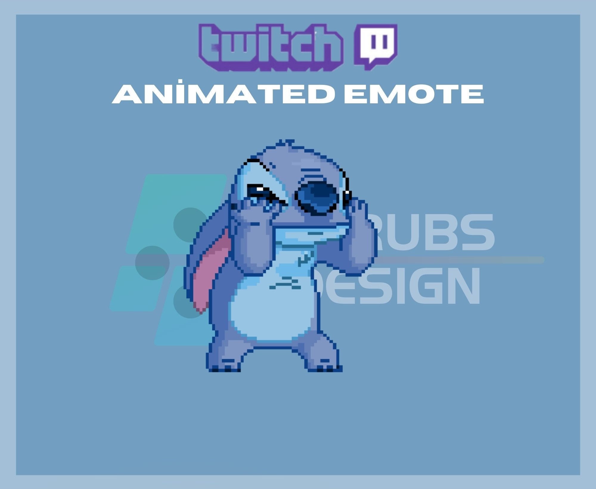 Animated Twitch Emote, Stitch Rage Emote, Stitch Emote, Pixel Emote ...