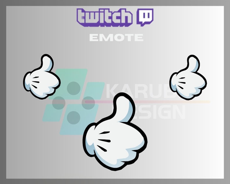 1 Twitch Emote, Mickey Thumbs up Emote, Mickey Glove, Okay Sign, Mickey ...