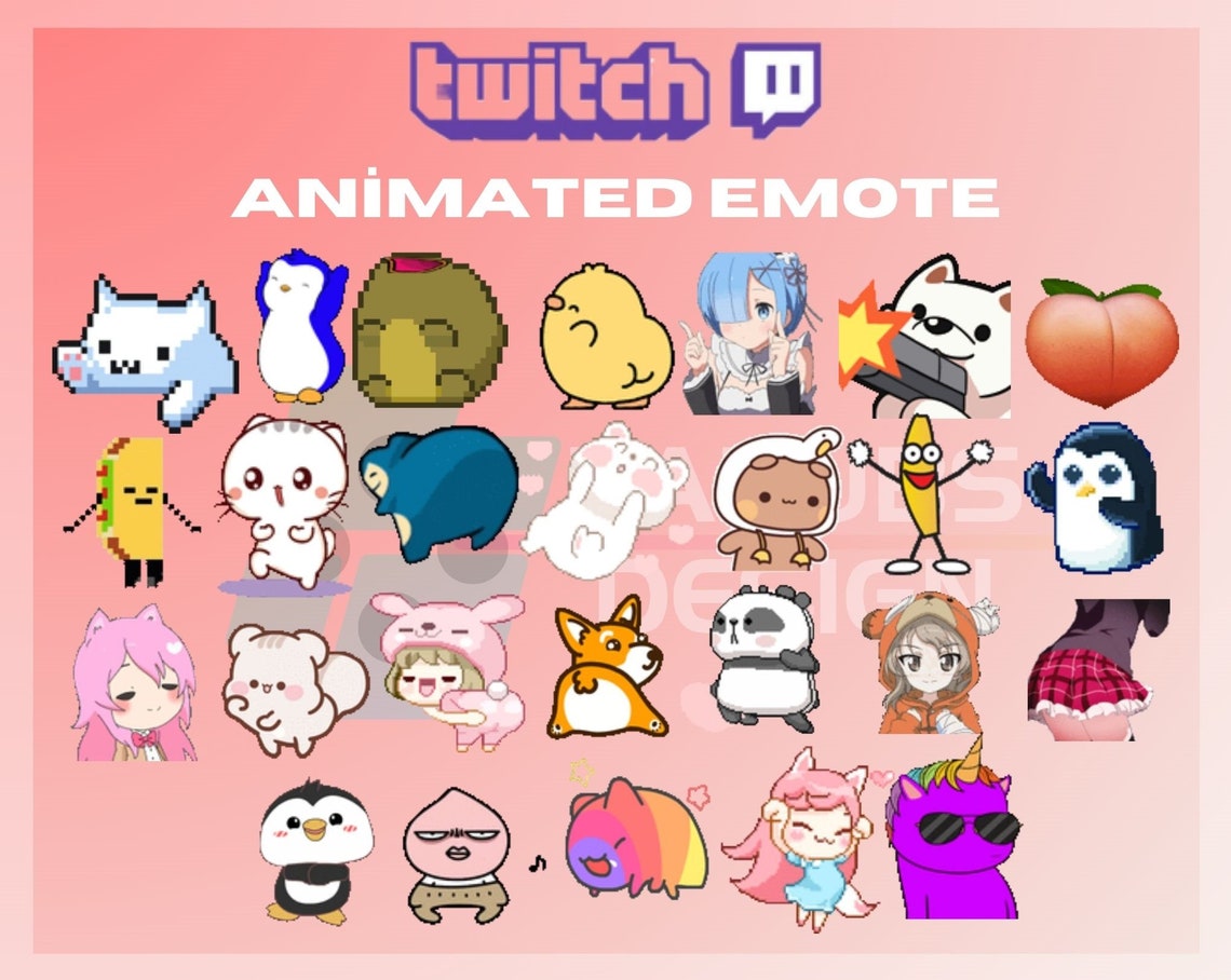 Animated Twitch, Kick Emote, 26 Emotes Pack, Meme Emote, Cute Emote ...