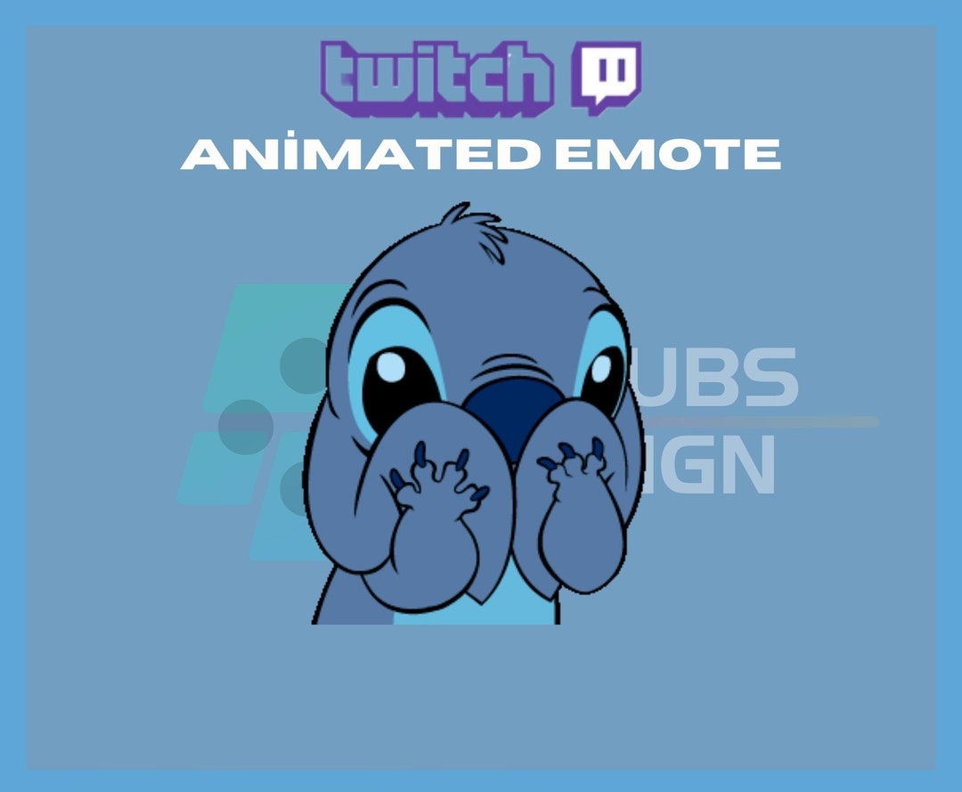 Animated Twitch, Kick Emote, Stitch Hide Emote, Stitch Cute Emote ...