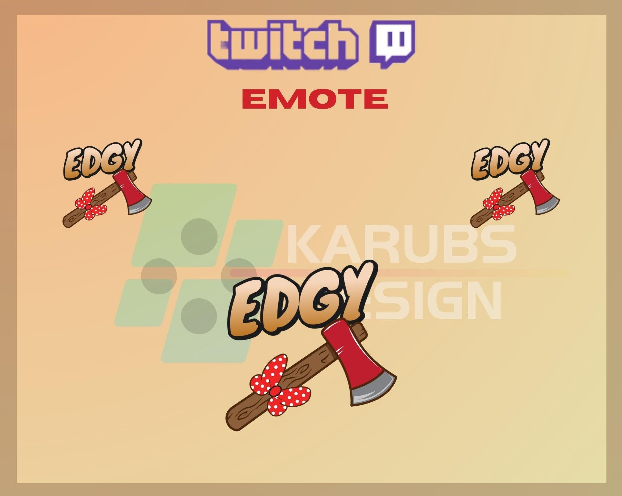 1 Twitch Emote, Edgy Axe Emote, Funny Emote, Cute Emote, Axe Emote ...