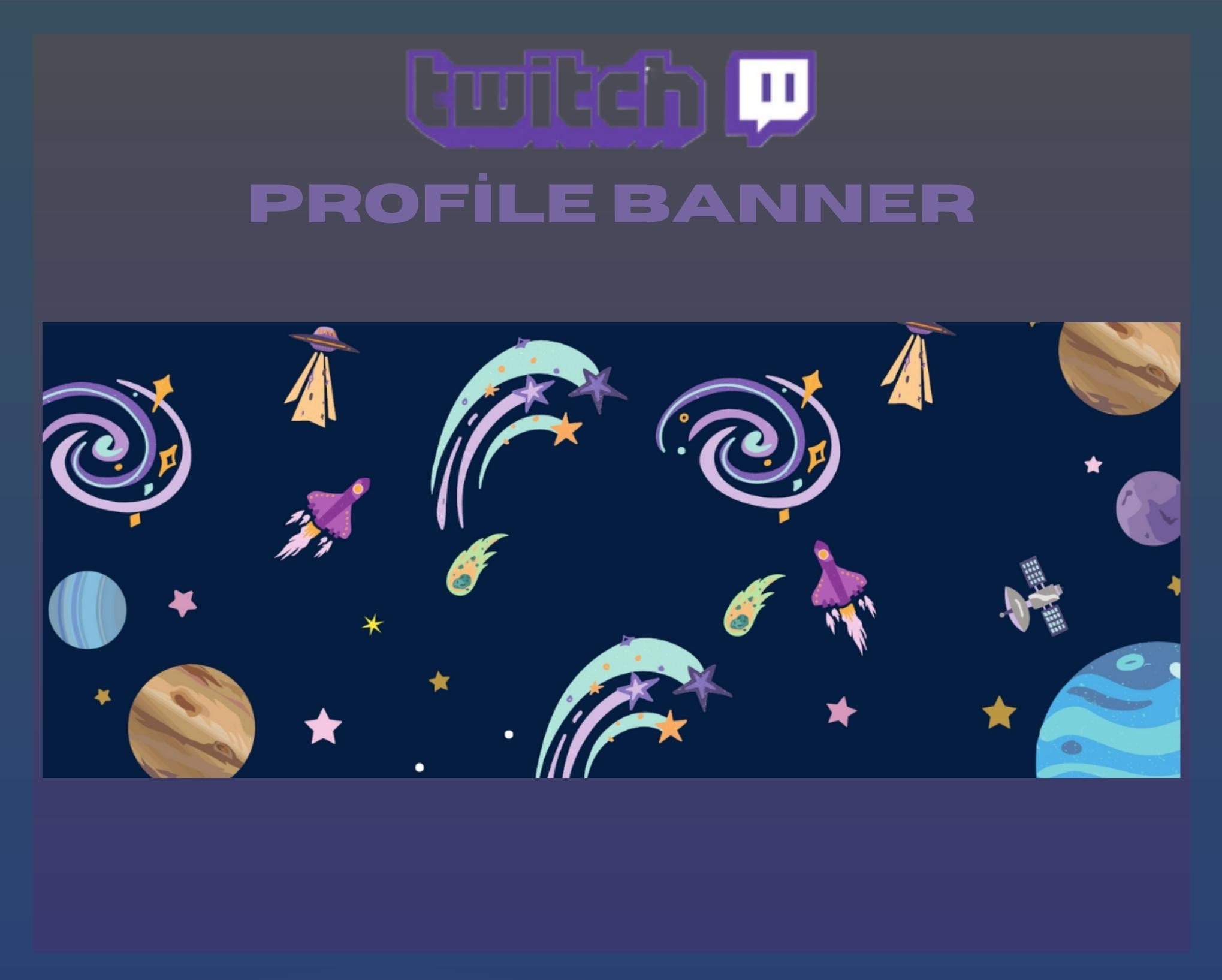 Twitch Profile Banner, Sky Theme, Space Banner, Twitch Banner, Gamer ...