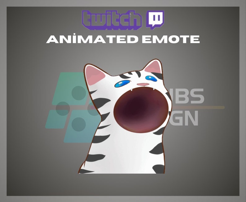 Animated Twitch Emote, Bop Cat Emote, Black and White Cat, Kitten Emote ...